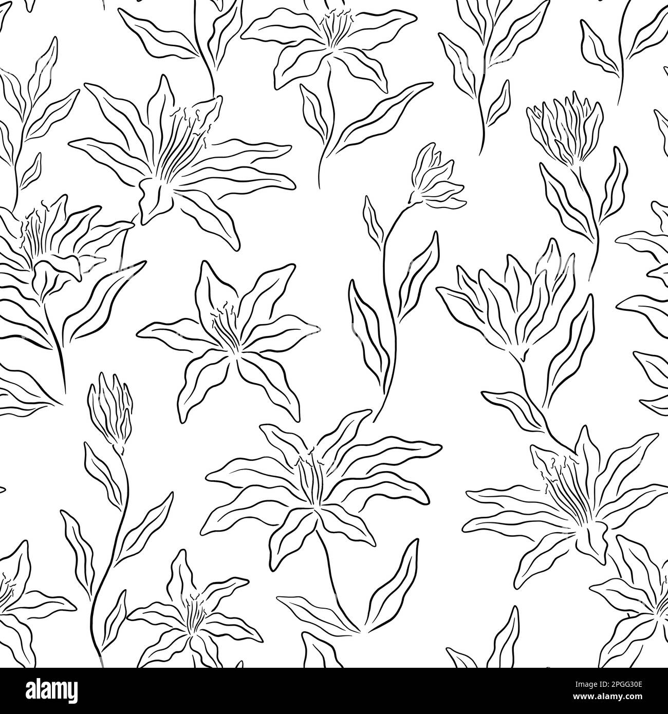 Abstract floral seamless pattern. Vector illustration floral design ...