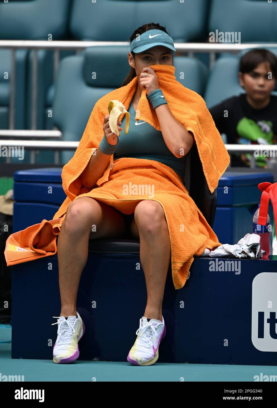 Miami Gardens FL, USA. 22nd Mar, 2023. Bianca Andreescu Vs Emma Raducanu during the 2023 Miami ...