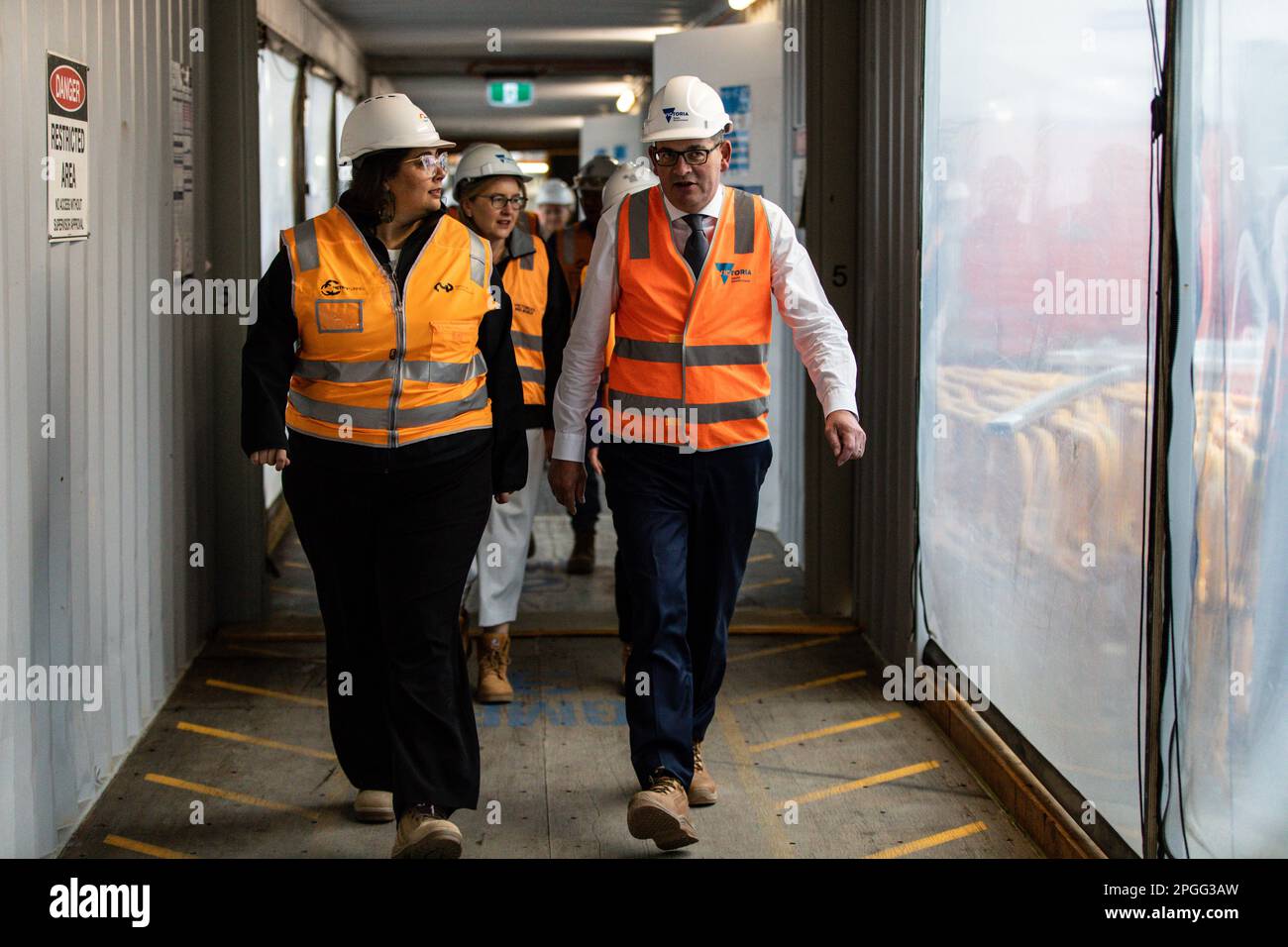 Victorian Premier Daniel Andrews is seen during a tour of the Arden ...