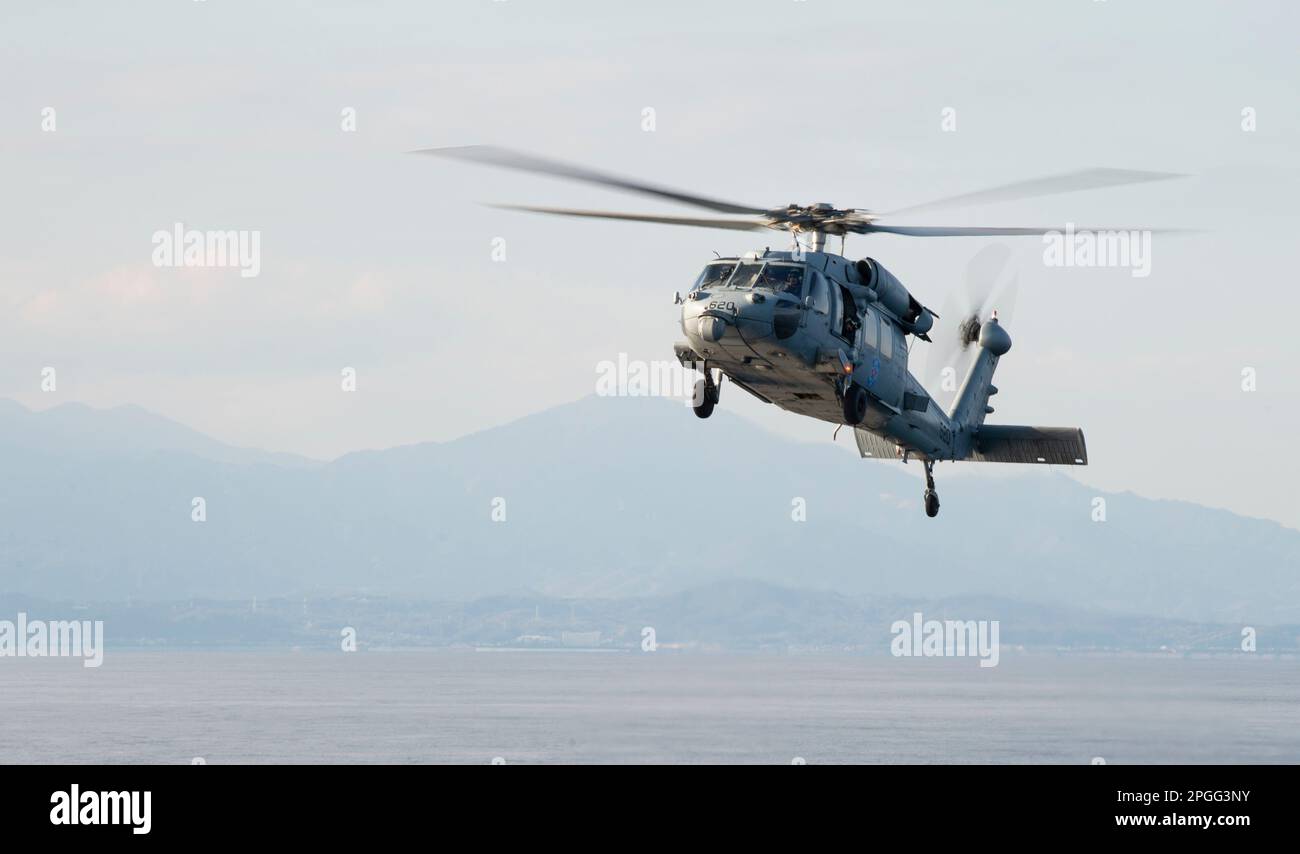 SAGAMI WAN, Japan (March 19, 2023) – An MH-60S Sea Hawk helicopter from ...
