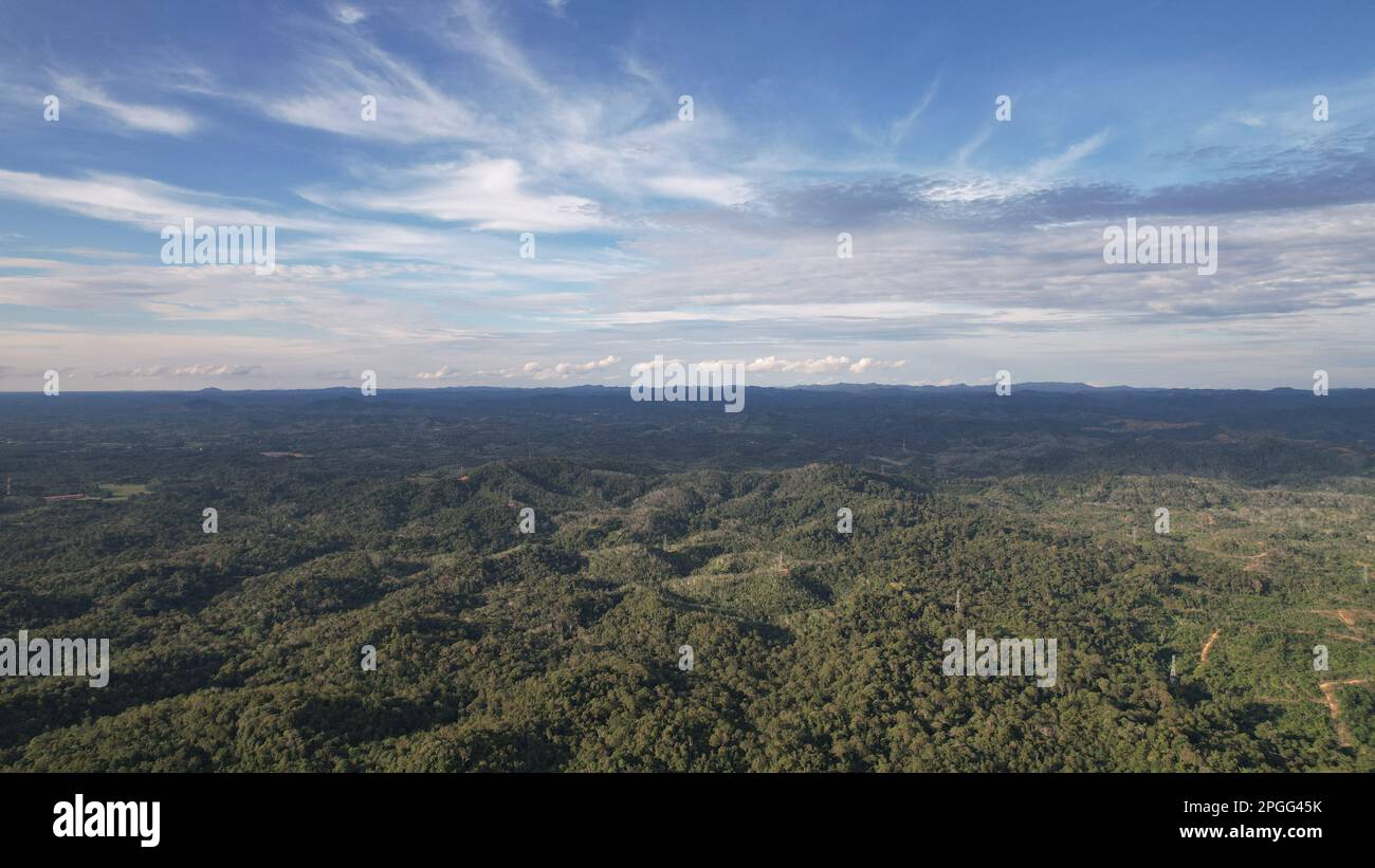 An idyllic landscape of the Betong Division in Sarawak, Malaysia ...