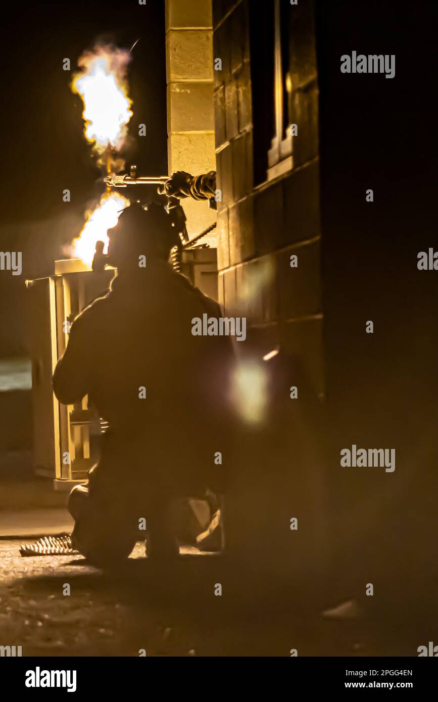 U.S. Marines with 26th Marine Expeditionary Unit conduct a full mission ...