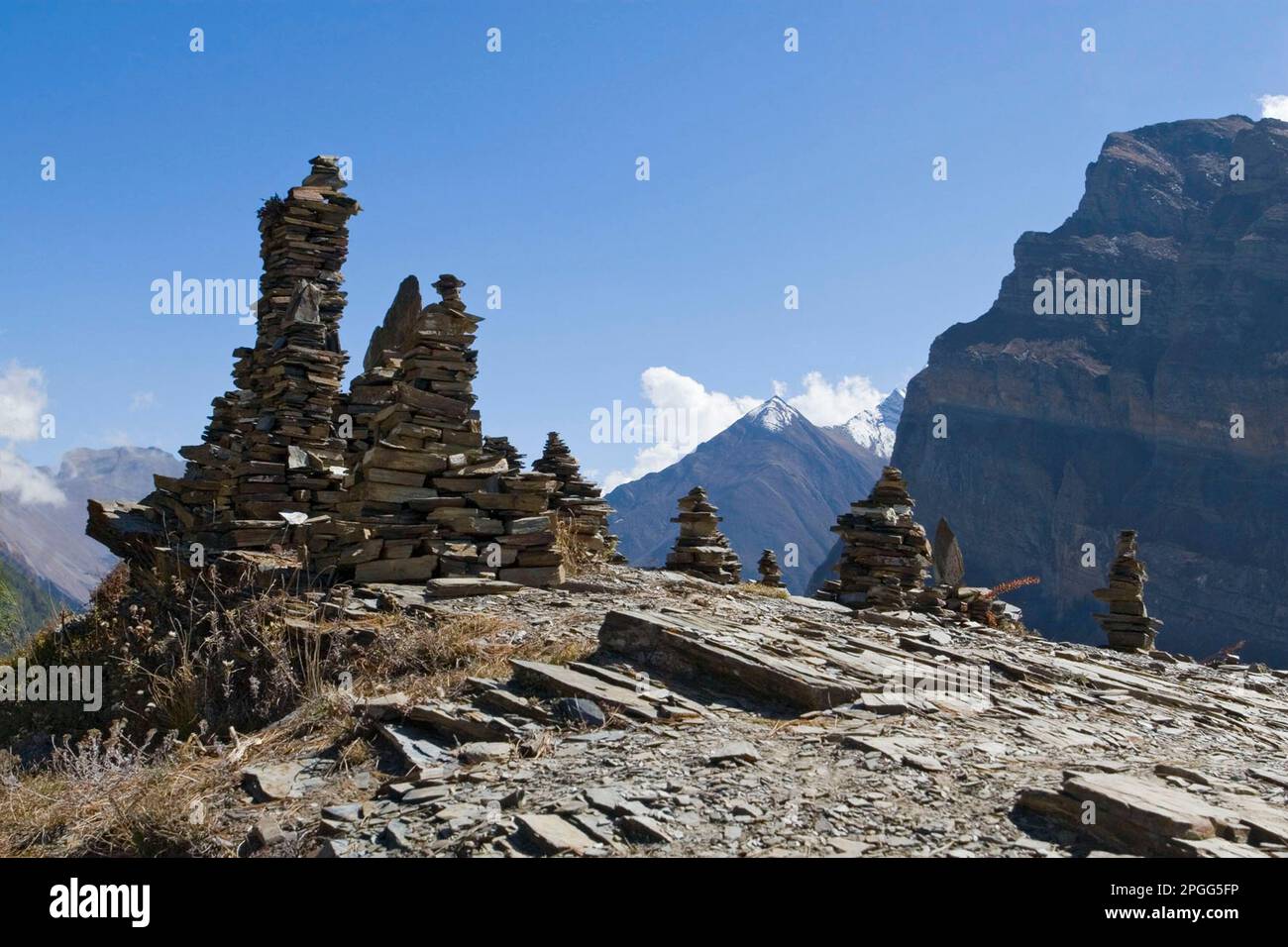Folded stones on the plateau near Anapurna in Nepal Stock Photo - Alamy