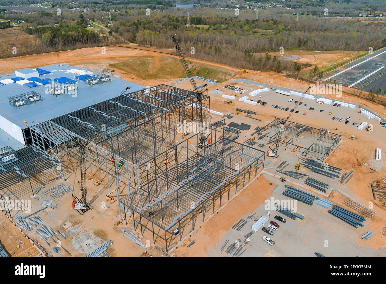 In construction of industrial buildings crawler cranes are used to ...