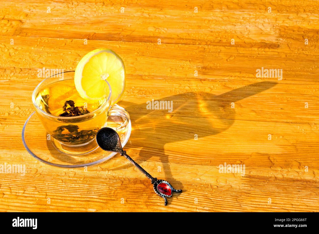 A cup of tea after a rain Stock Photo - Alamy