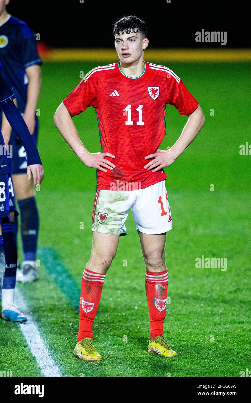 Newport, UK. 22nd Mar, 2023. George Morgan of Wales in action. Scotland ...
