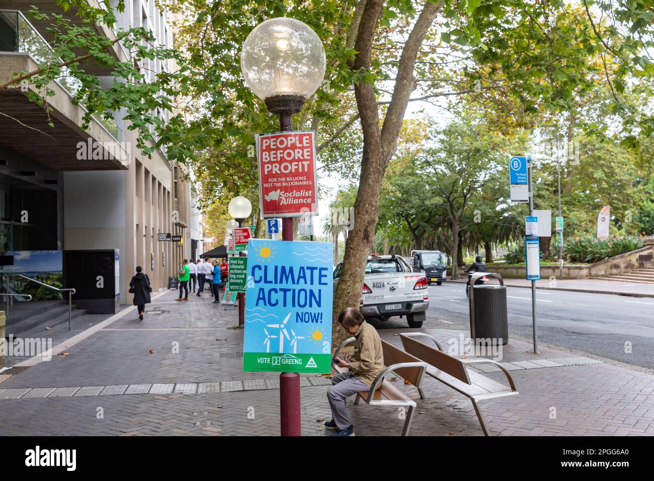 NSW State election 2023, seat of Sydney and political campaign signs ...