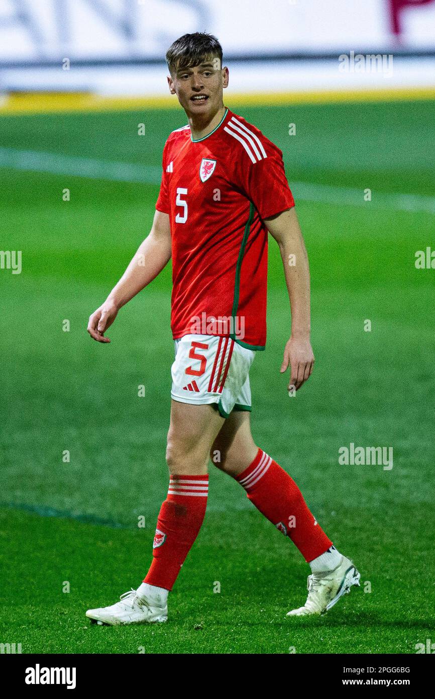 Newport, UK. 22nd Mar, 2023. Dylan Lawlor of Wales in action. Scotland ...