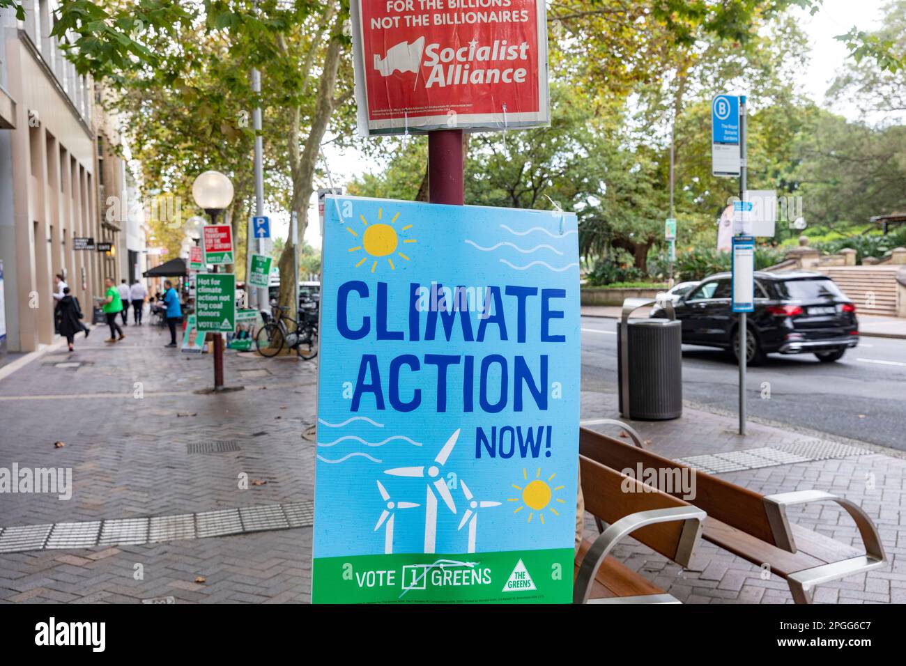 NSW State election 2023, seat of Sydney and political campaign signs ...