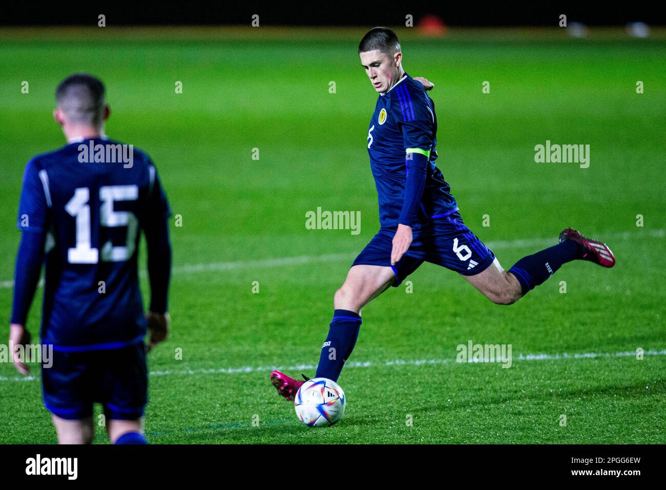 Newport, UK. 22nd Mar, 2023. Bailey Rice of Scotland in action ...