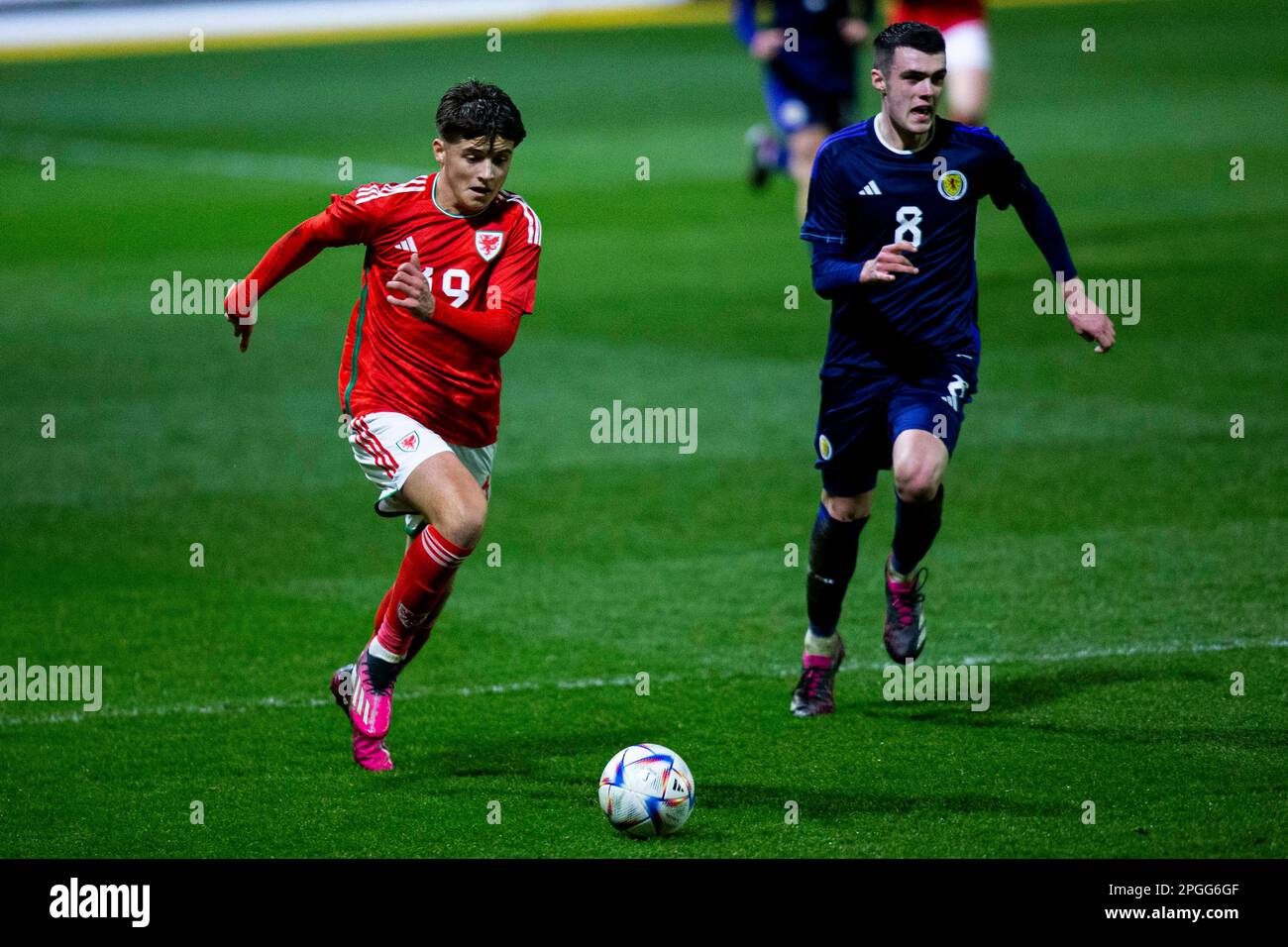Newport, UK. 22nd Mar, 2023. Joe Hatch of Wales in action against ...