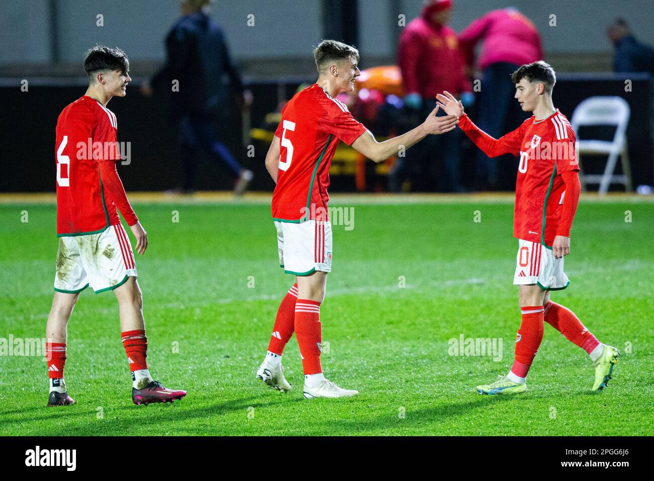 Newport, UK. 22nd Mar, 2023. Charlie Crew, Dylan Lawlor & Cody Twose of ...