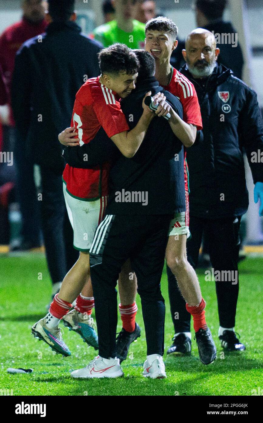 Newport, UK. 22nd Mar, 2023. Gabriele Biancheri & Troy Perrett of Wales ...