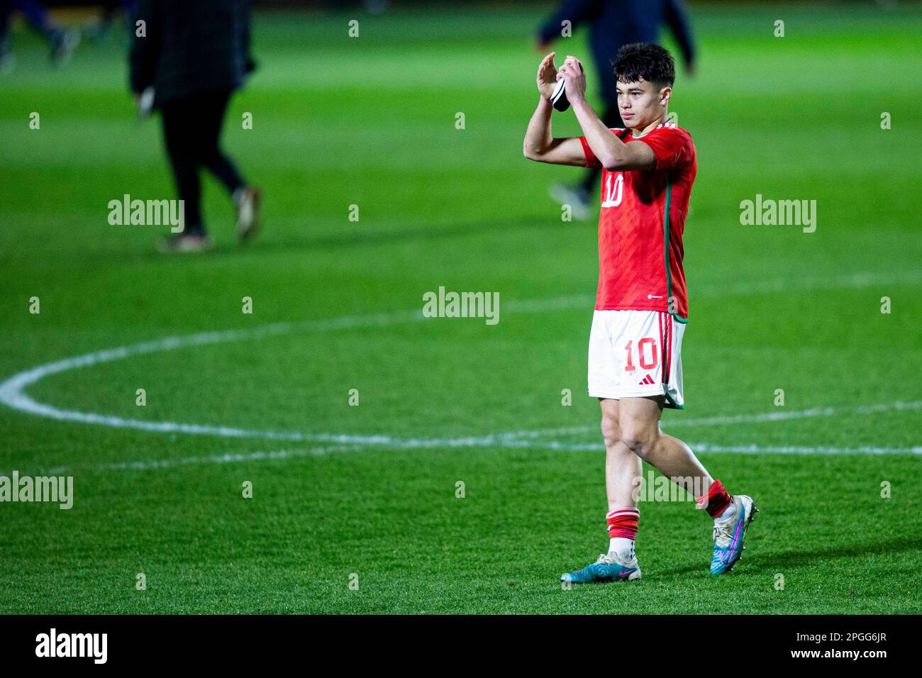 Newport, UK. 22nd Mar, 2023. Gabriele Biancheri of Wales celebrates at ...