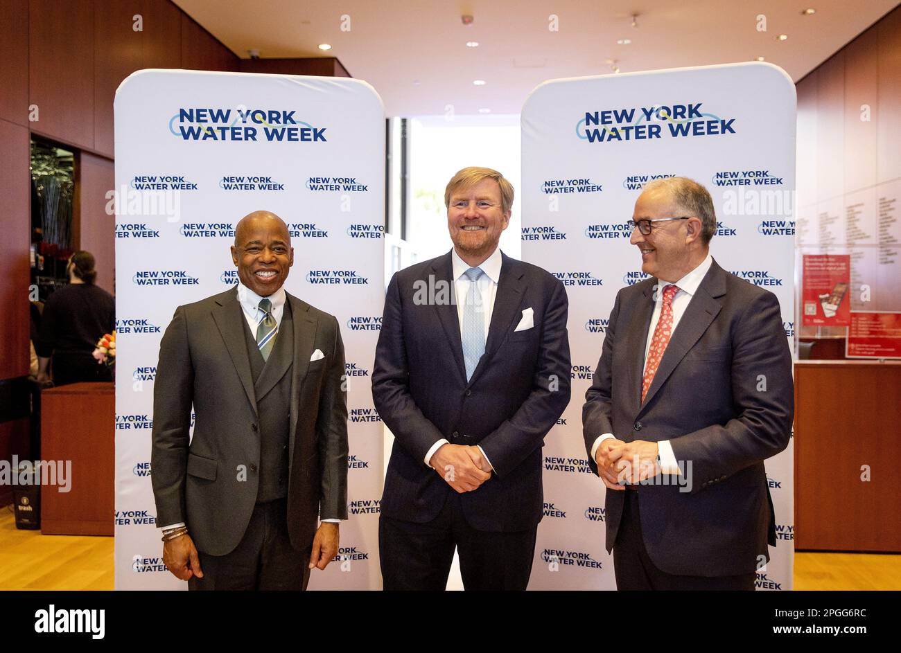 NEW YORK - Mayor Eric Adams of New York City, King Willem-Alexander and ...
