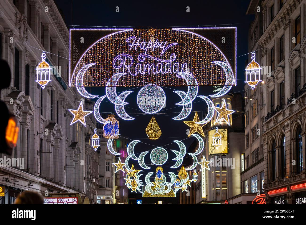 Ramadan Lights display in central London for the first time, London, UK ...