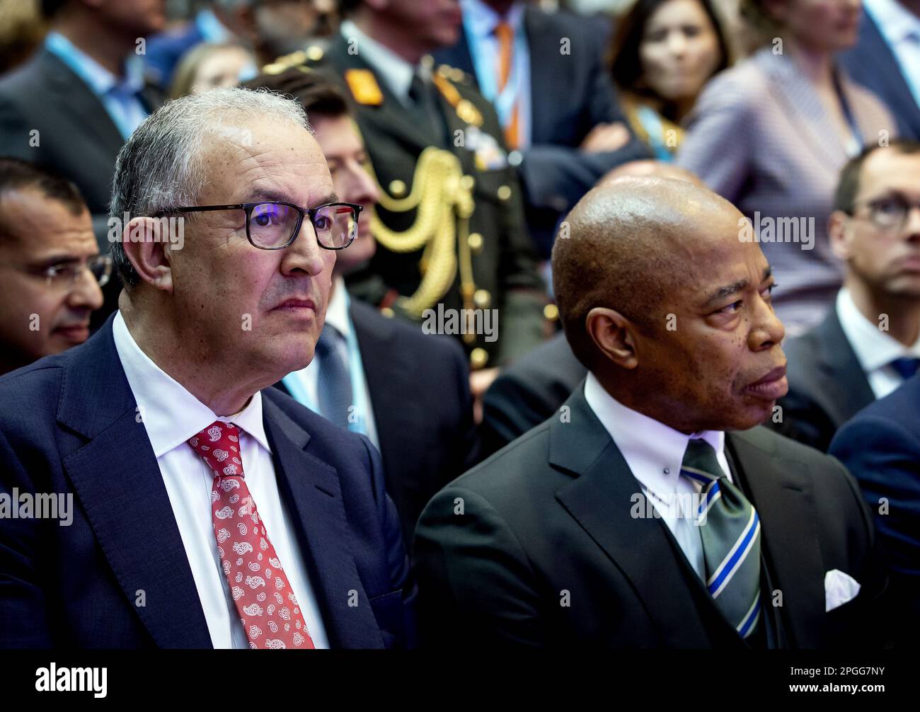 NEW YORK - Mayor Ahmed Aboutaleb of Rotterdam and Mayor Eric Adams of ...
