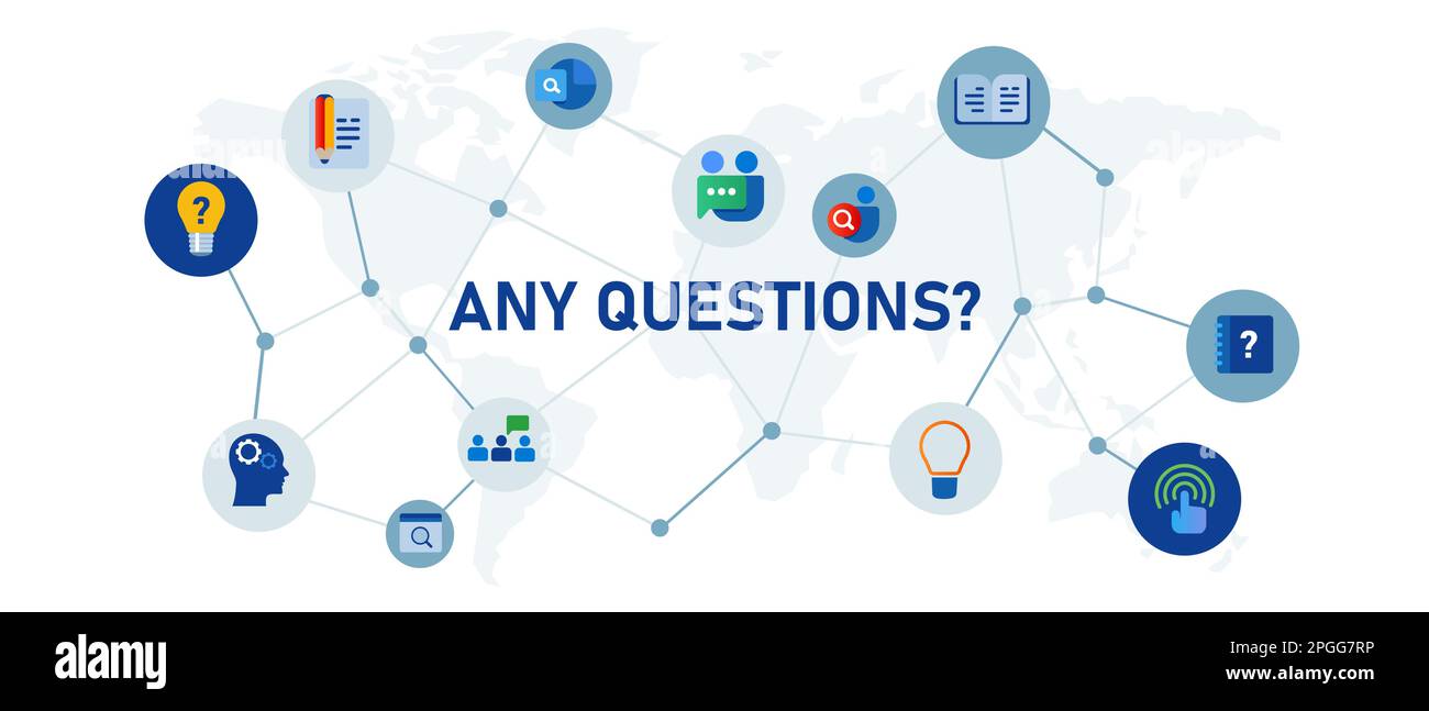 Any questions mark symbol icon set of communication in learning Stock ...