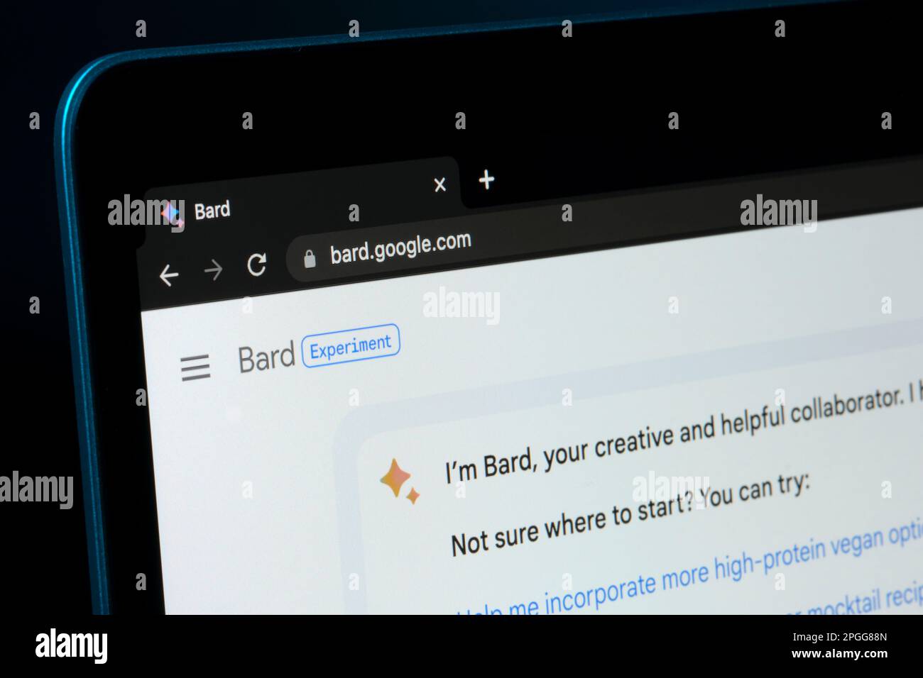 Google Bard AI chatbot. Real example of chat bot seen on the screen of ...
