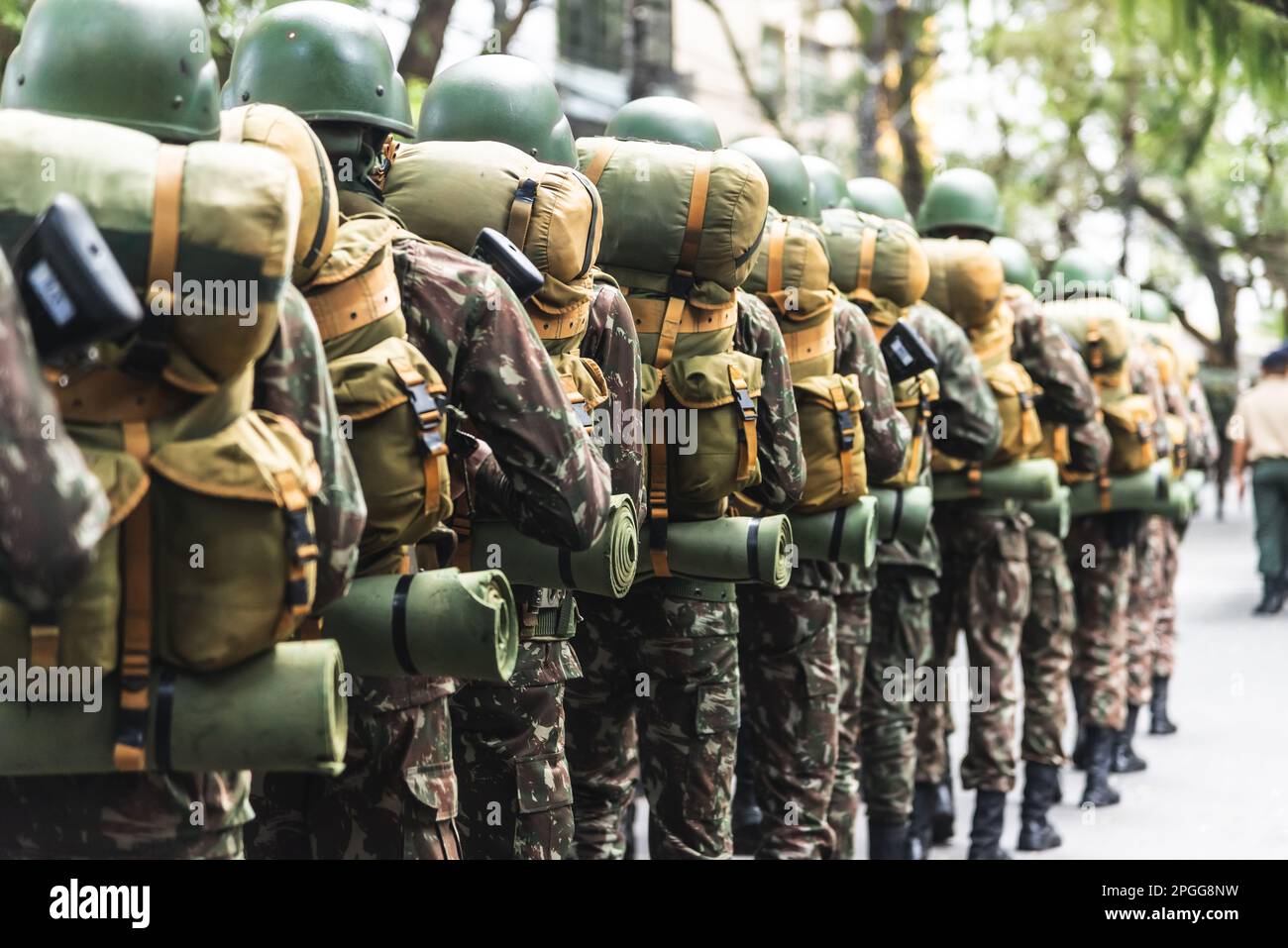 Salvador, Bahia, Brazil - September 07, 2022: Army soldiers standing ...