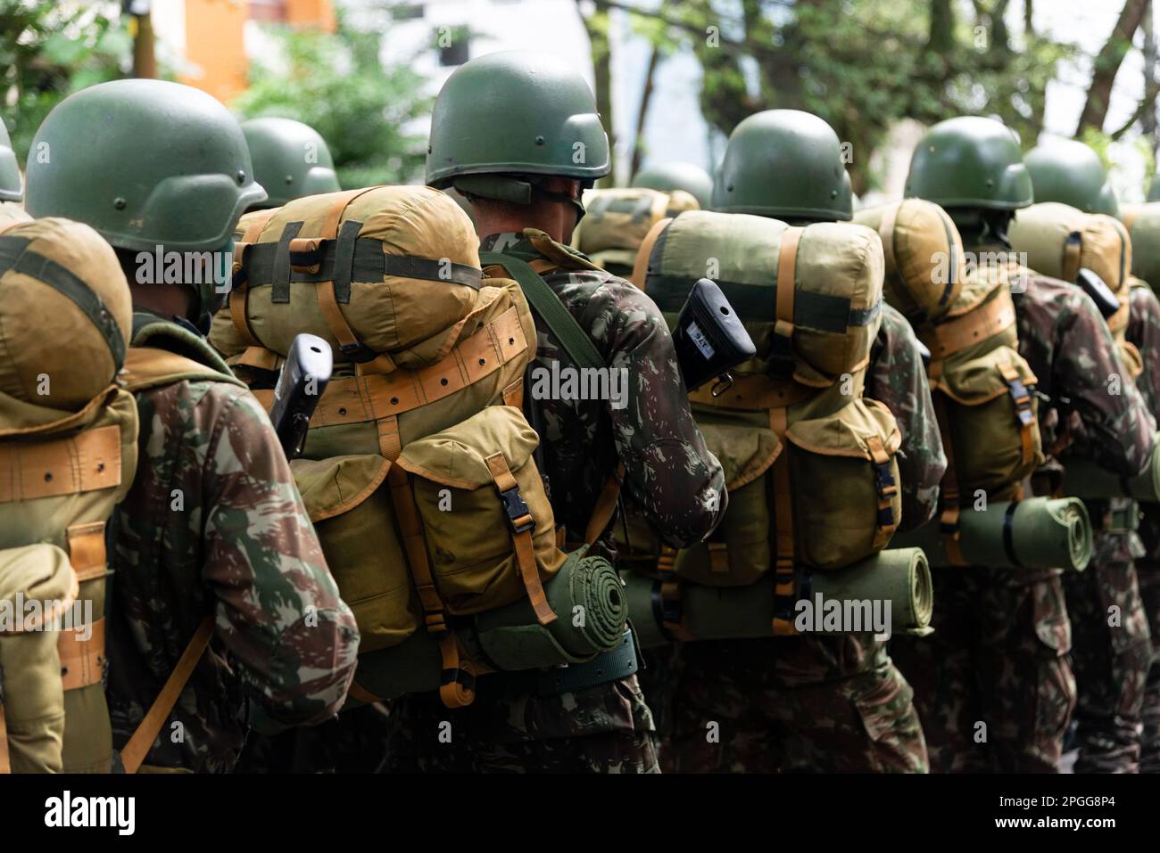 Salvador, Bahia, Brazil - September 07, 2022: Army soldiers standing ...