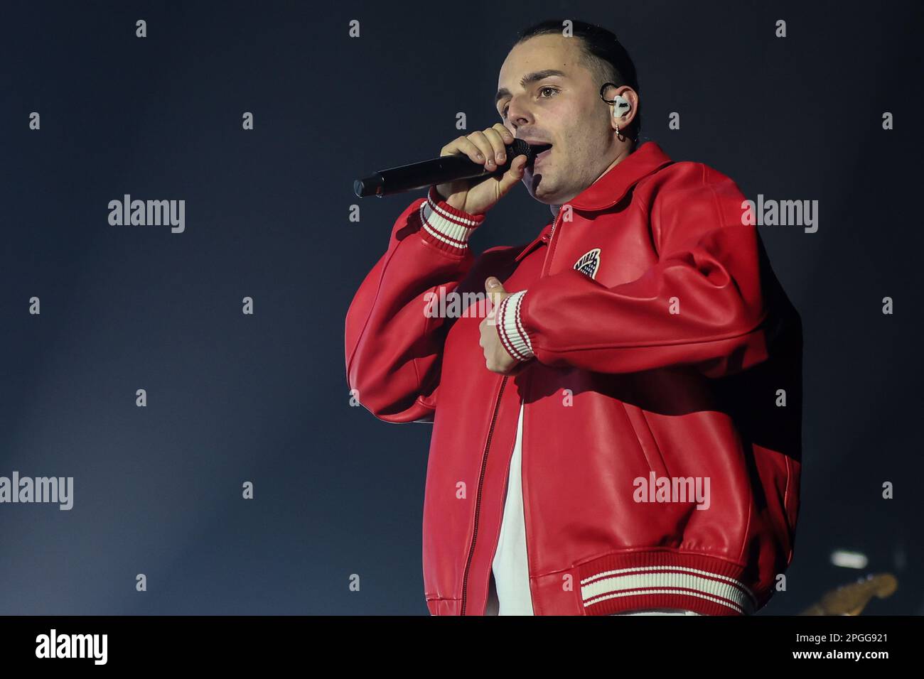 Matteo Professione known professionally as Ernia performs live on stage ...