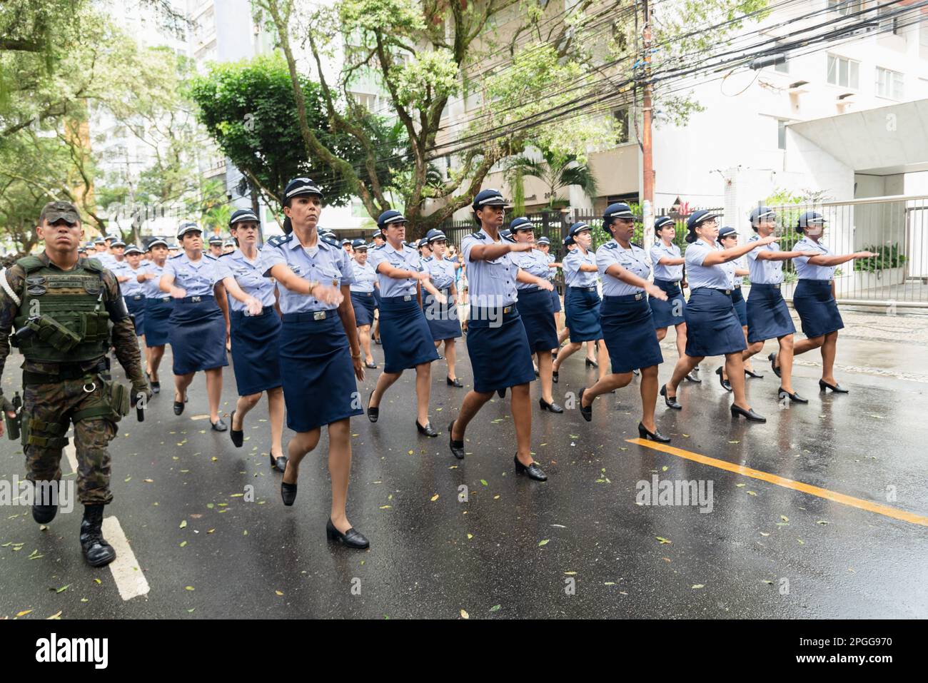 Salvador, Bahia, Brazil - September 07, 2022: Female air force soldiers ...