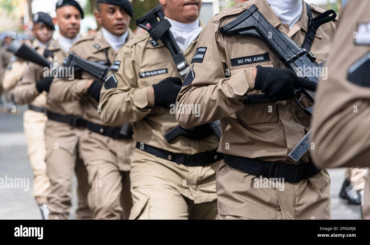 Salvador, Bahia, Brazil - September 07, 2022: Bahia Military Police ...
