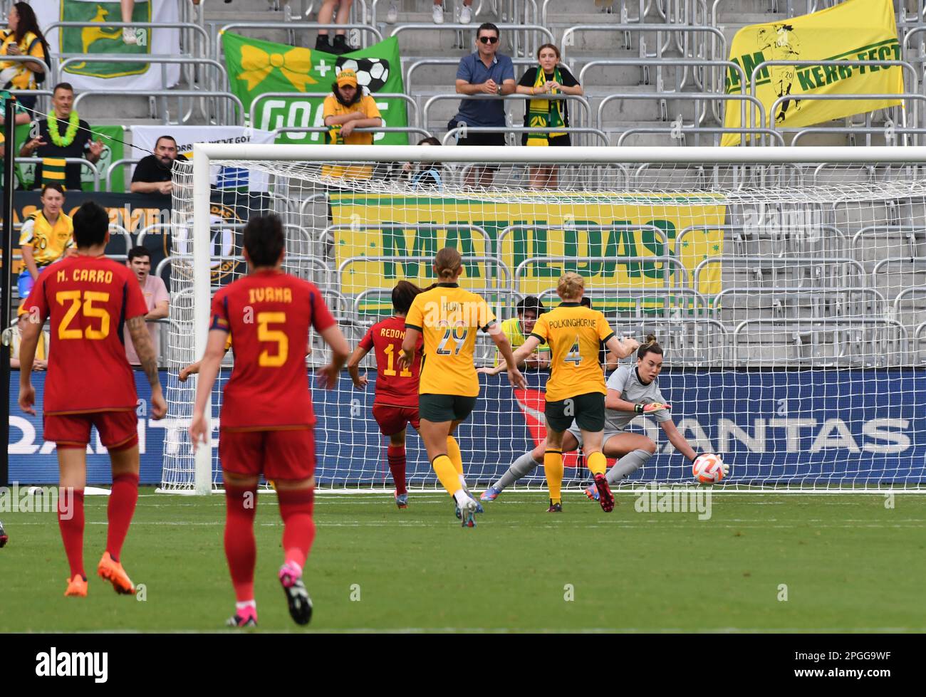 Australia's Matildas football team have defeated Spain 3 goals to 2 in ...