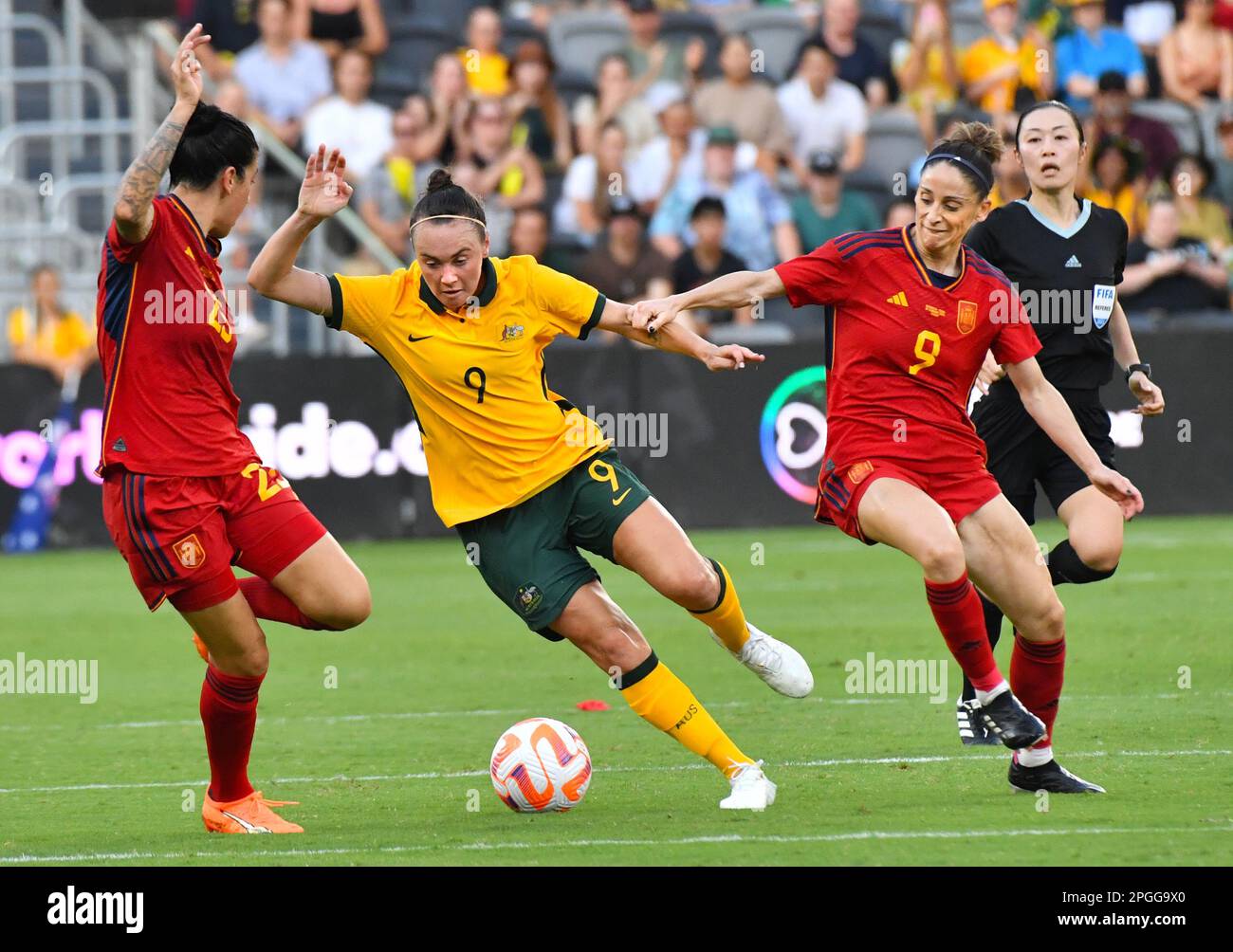 Australia's Matildas football team have defeated Spain 3 goals to 2 in ...