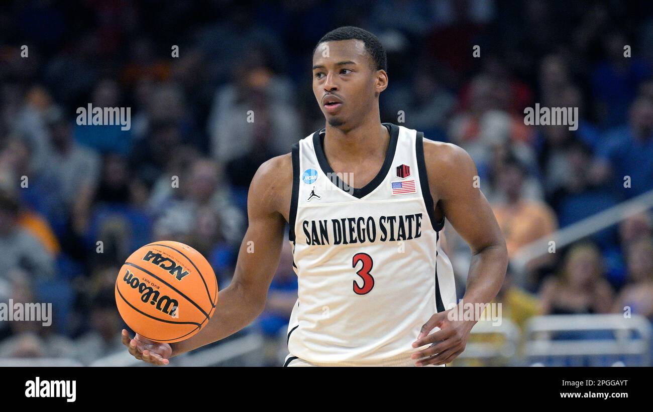 San Diego State guard Micah Parrish (3) during the second half of a second-round college ...