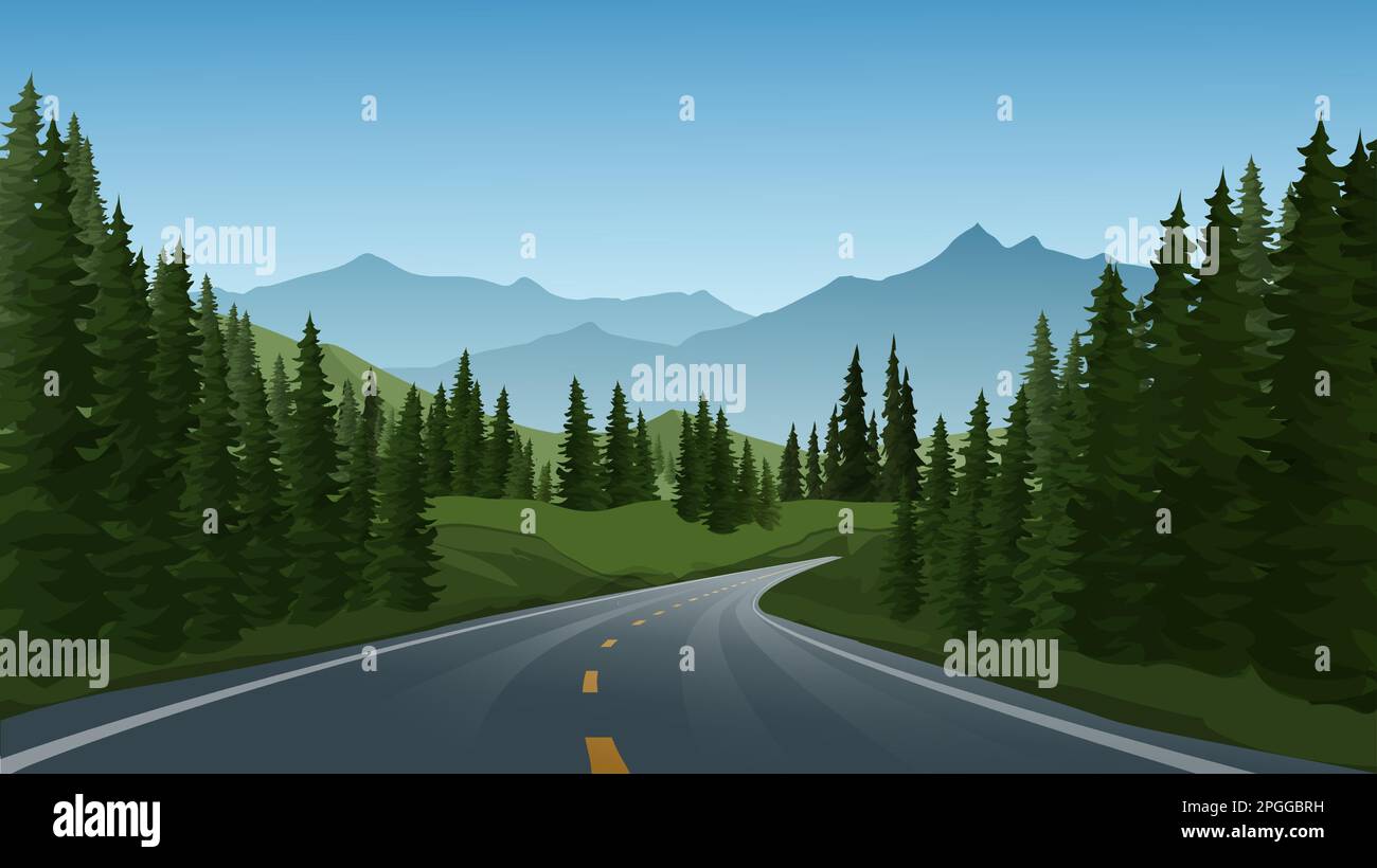 Road Mountain Vector