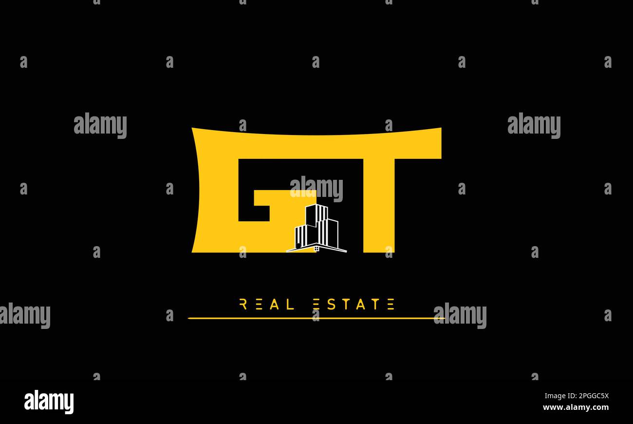 Real Estate letters Initials Monogram logo GT , TG Stock Vector Image ...