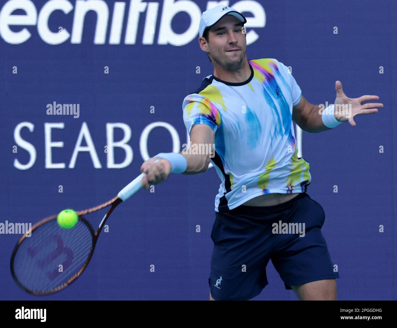 Miami Gardens, United States. 22nd Mar, 2023. Dusan Lajovic from Serbia ...