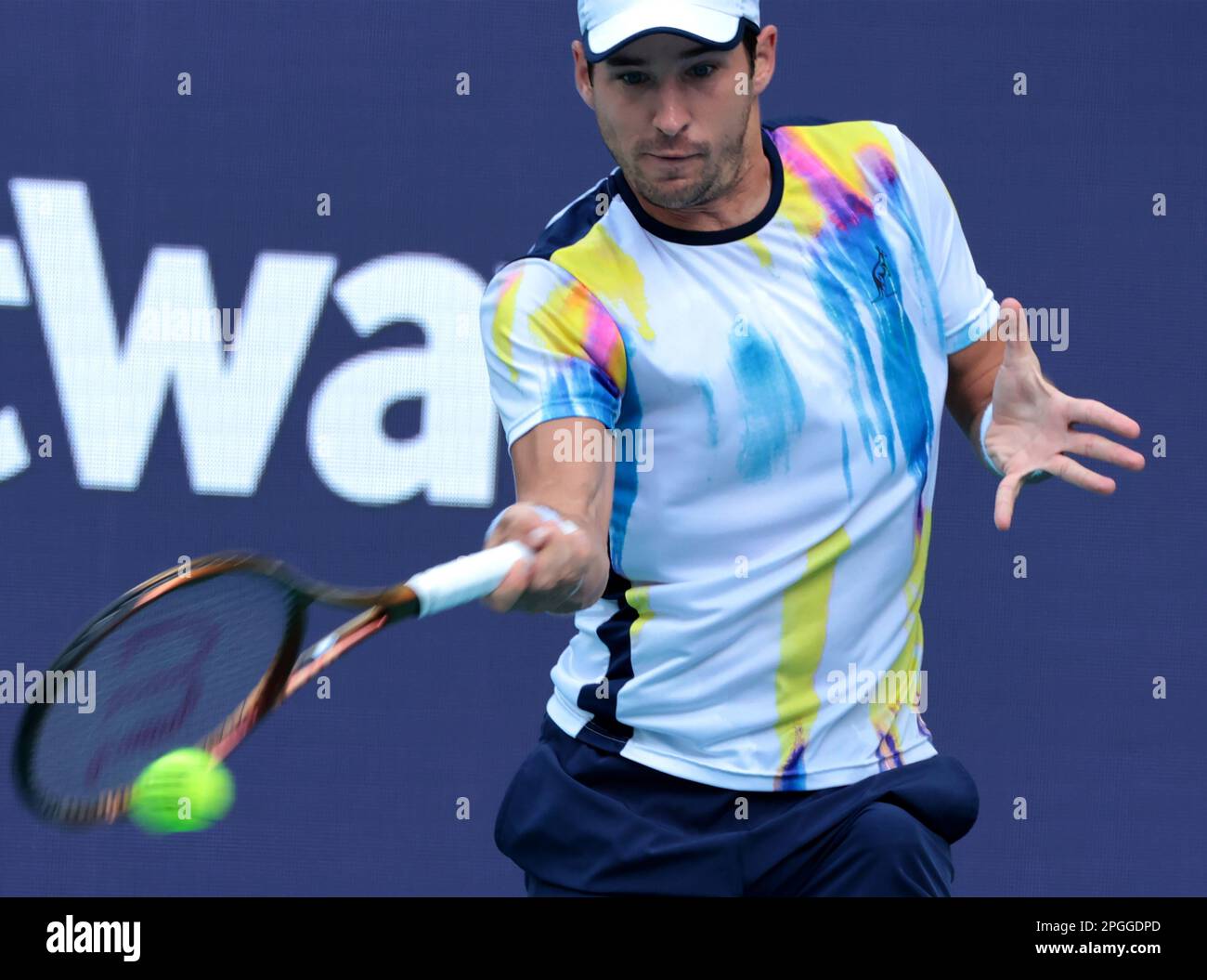 Miami Gardens, United States. 22nd Mar, 2023. Dusan Lajovic from Serbia ...