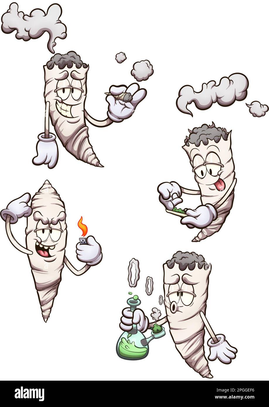 Funny Cartoon Joints. Clip art illustration with simple gradients Stock ...