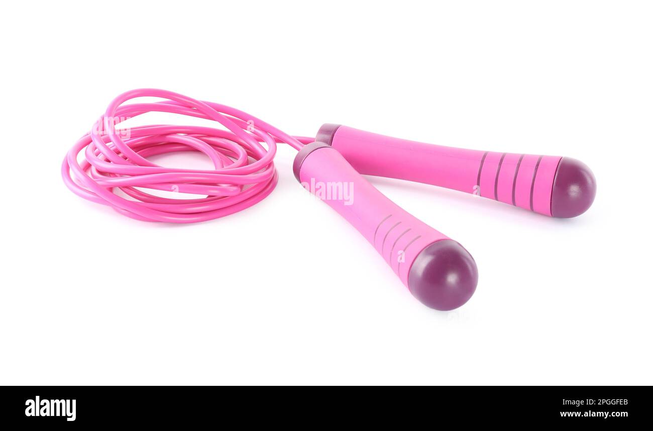 Pink skipping rope Cut Out Stock Images & Pictures - Alamy