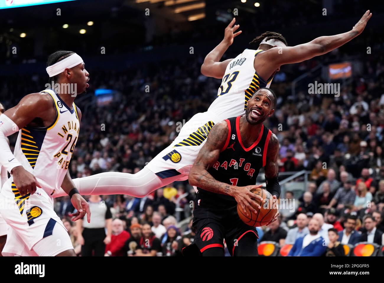 Toronto, Canada. 22nd Mar, 2023. Toronto Raptors guard Will Barton (1 ...