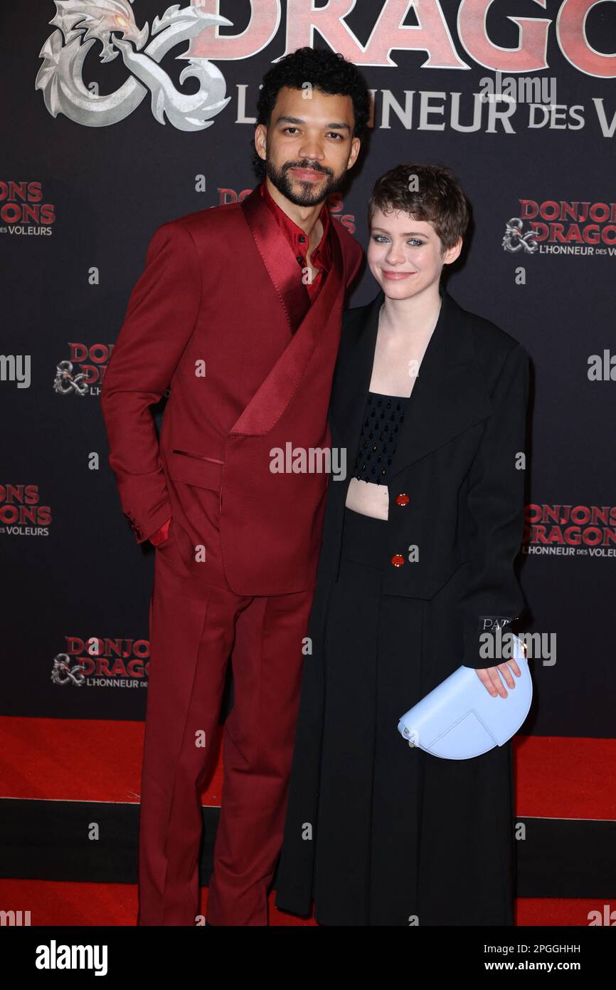 Paris, France. 22nd March, 2023. Justice Smith and Sophia Lillis ...