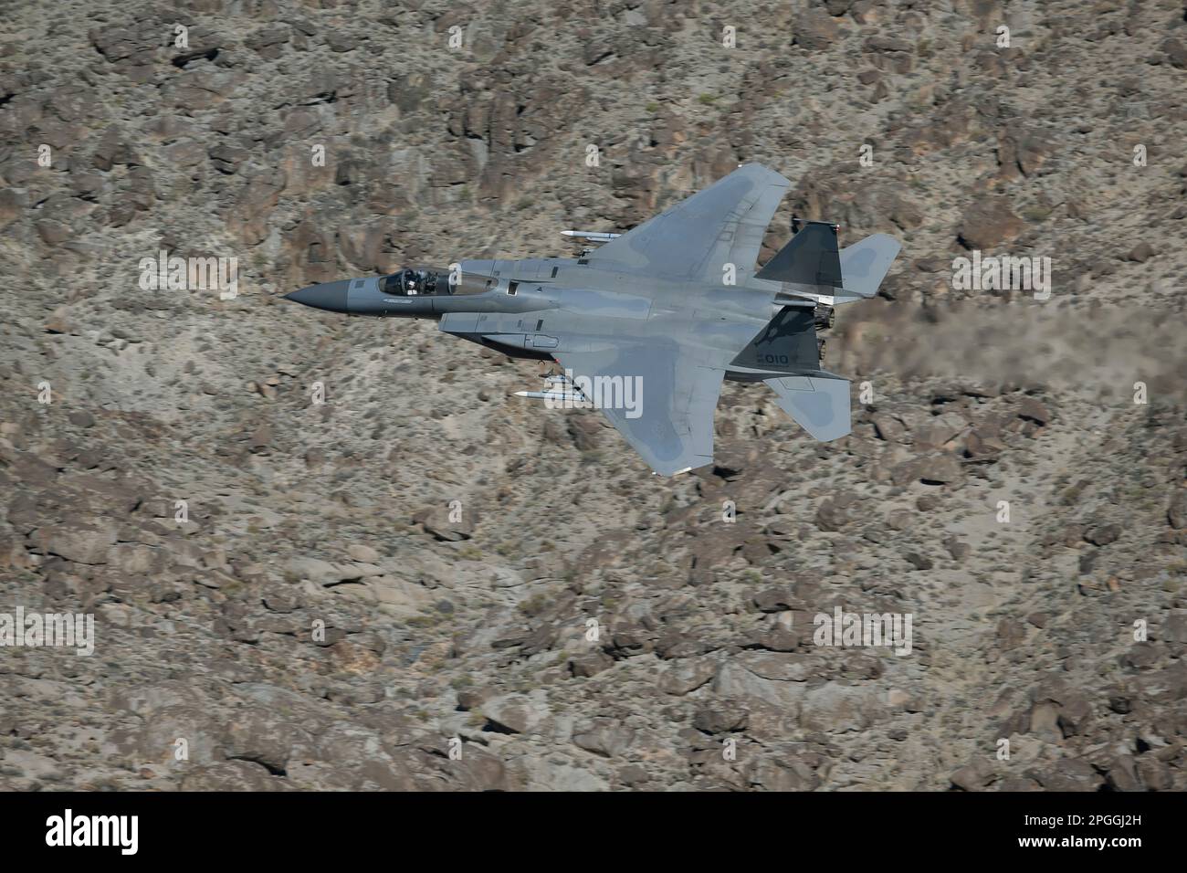 Lone Pine, CA - November 9, 2022: USAF F-15 Fighter Jet Flying Low ...