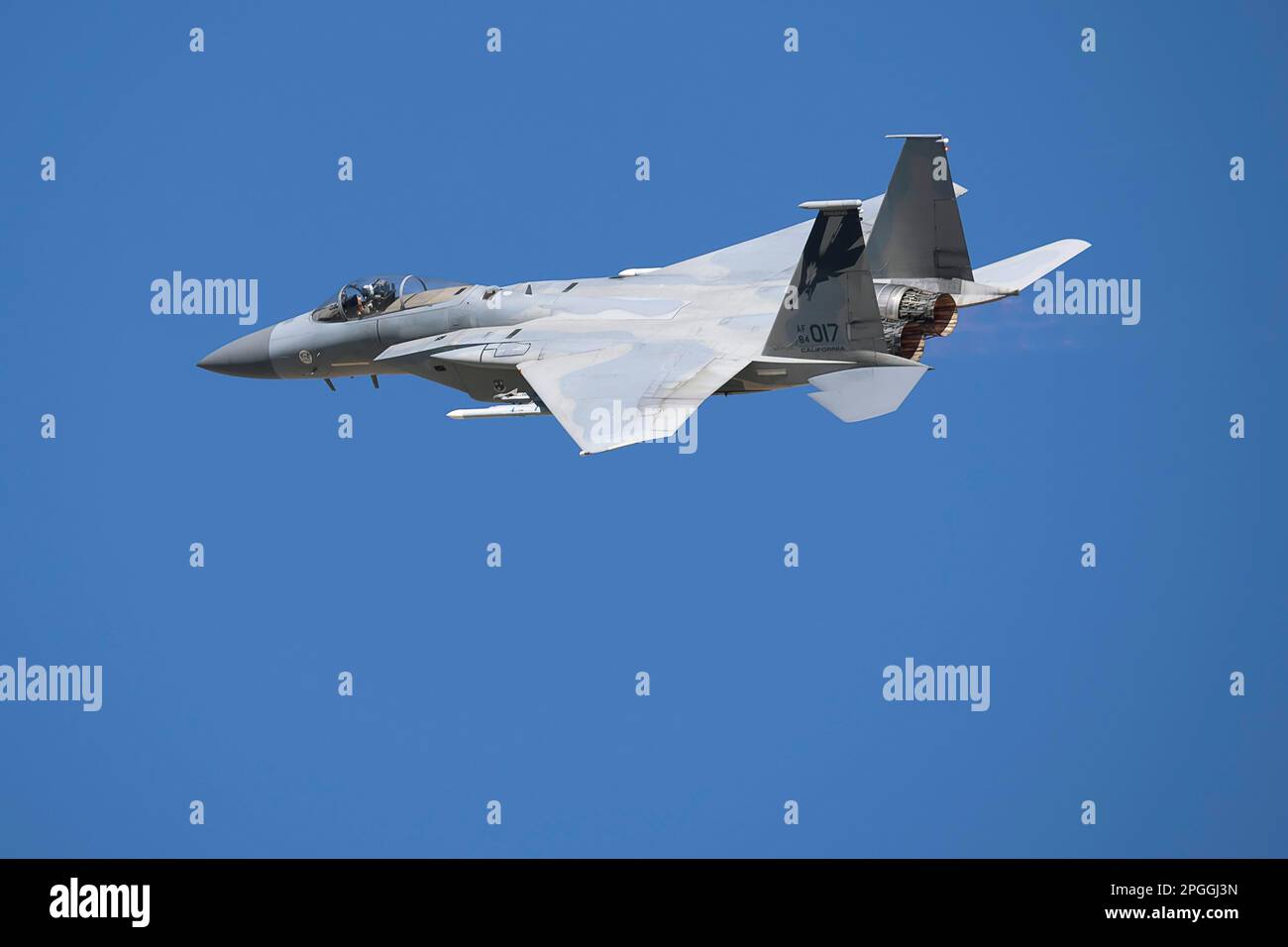 Lone Pine, CA - November 9, 2022: USAF F-15 Fighter Jet Flying Low ...