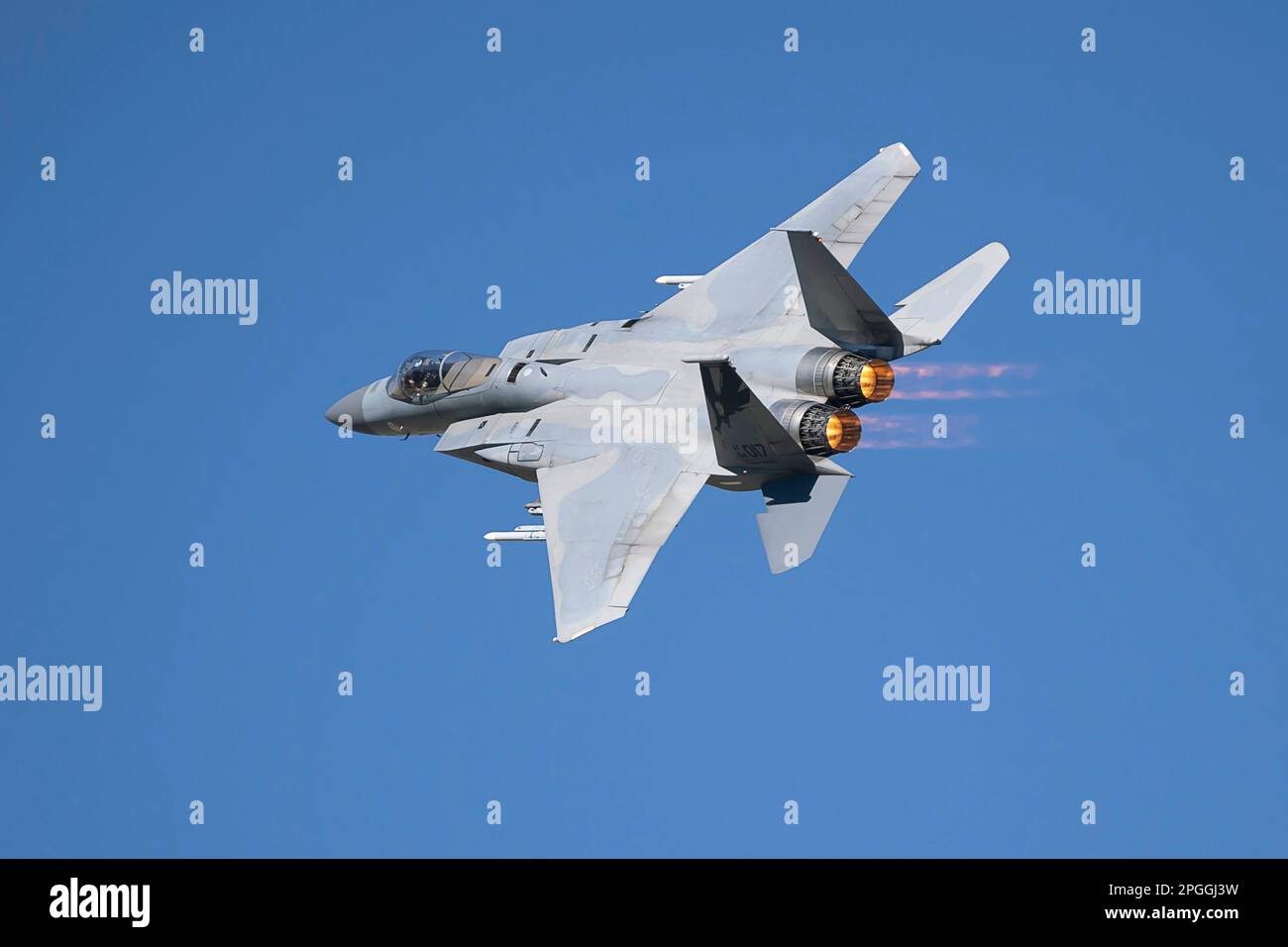 Lone Pine, CA - November 9, 2022: USAF F-15 Fighter Jet Flying Low ...