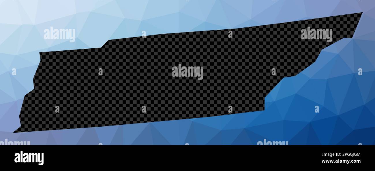 Tennessee geometric map. Stencil shape of Tennessee in low poly style ...