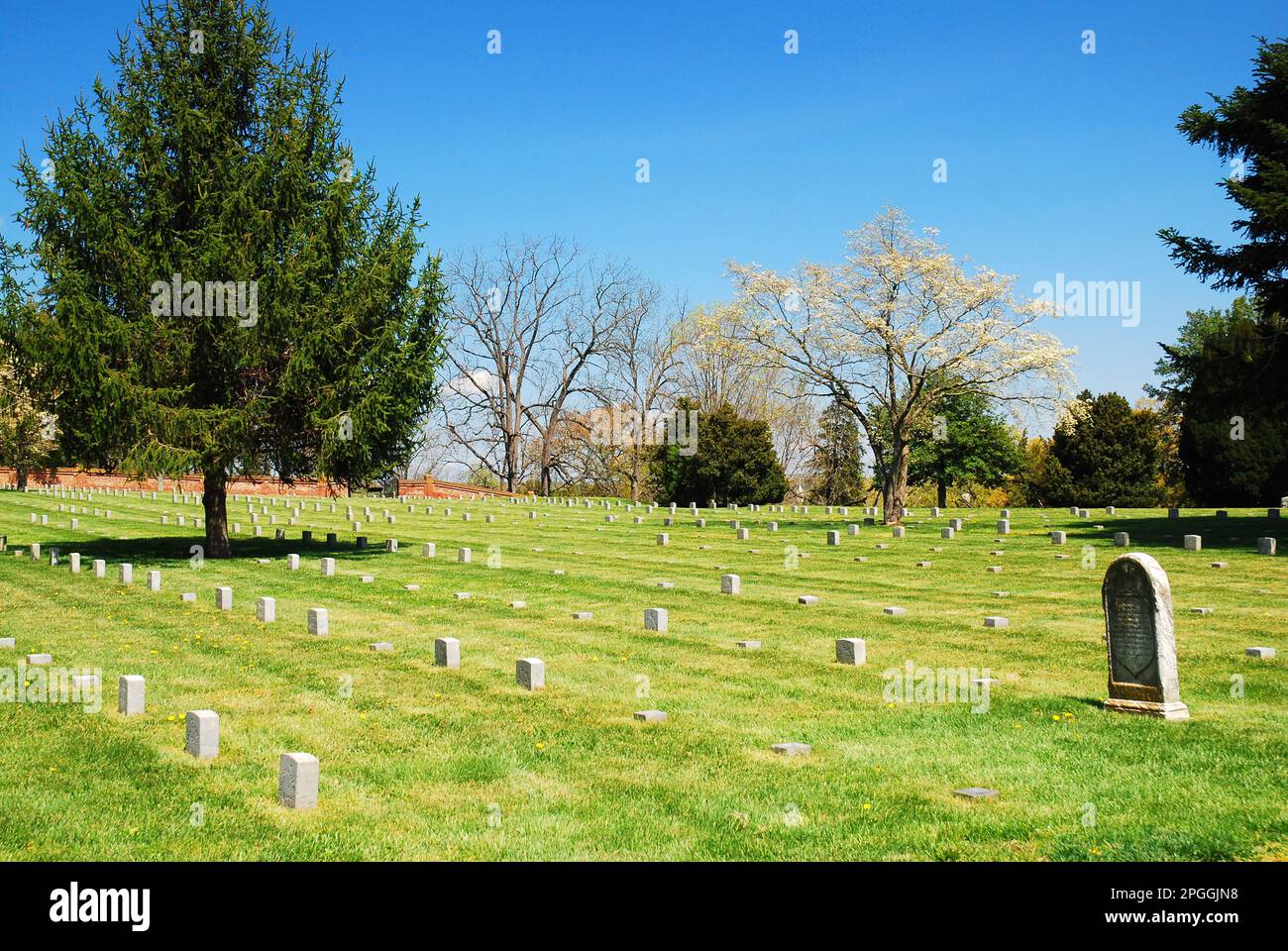 Tombs and grave in a cemetery mark the resting spot for thousands of ...