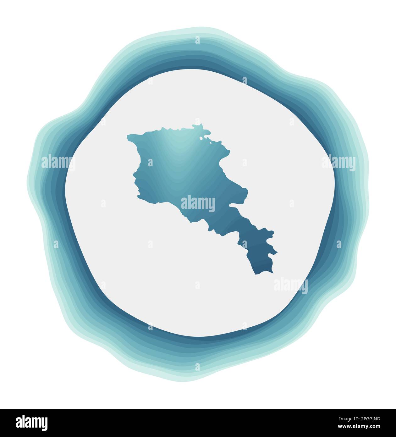 Armenia logo. Badge of the country. Layered circular sign around ...