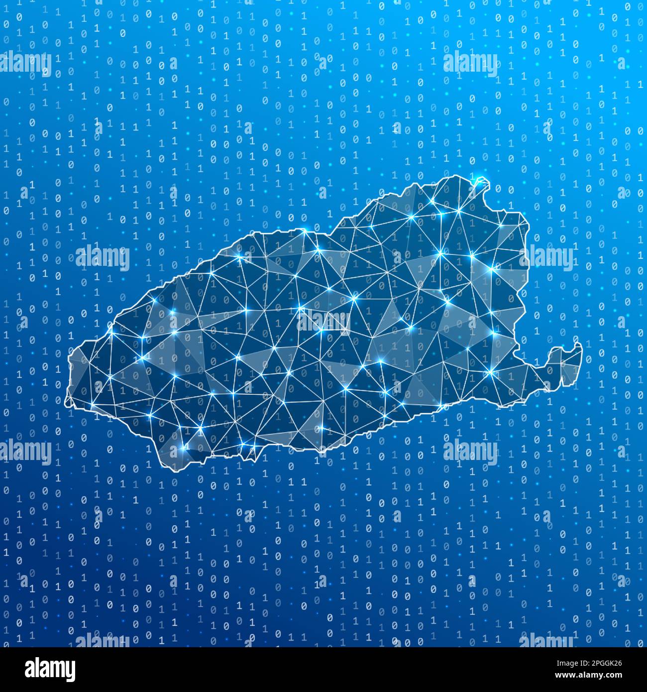 Network map of Imbros. Island digital connections map. Technology ...