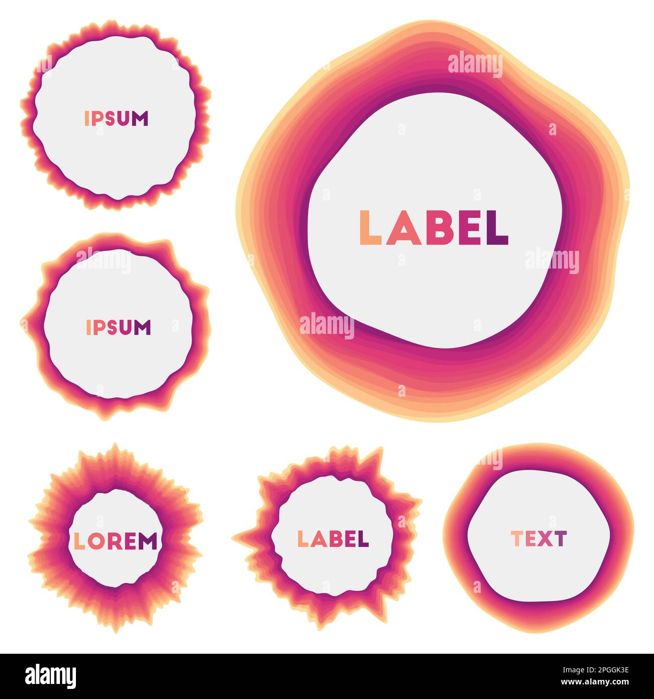 Colorful round banner. Appealing circular backgrounds. Beautiful vector ...