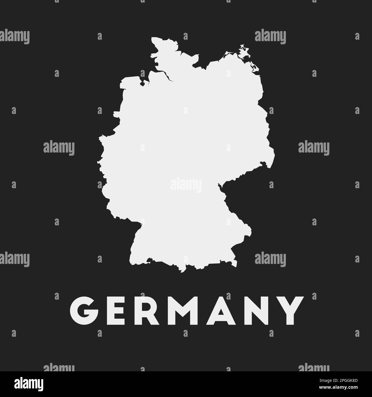 Germany icon. Country map on dark background. Stylish Germany map with ...
