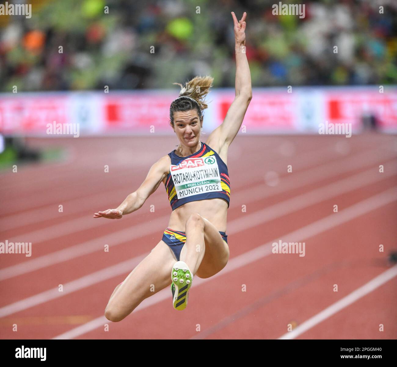 Alina Rotaru (Romania). Long Jump women. European Championships Munich ...