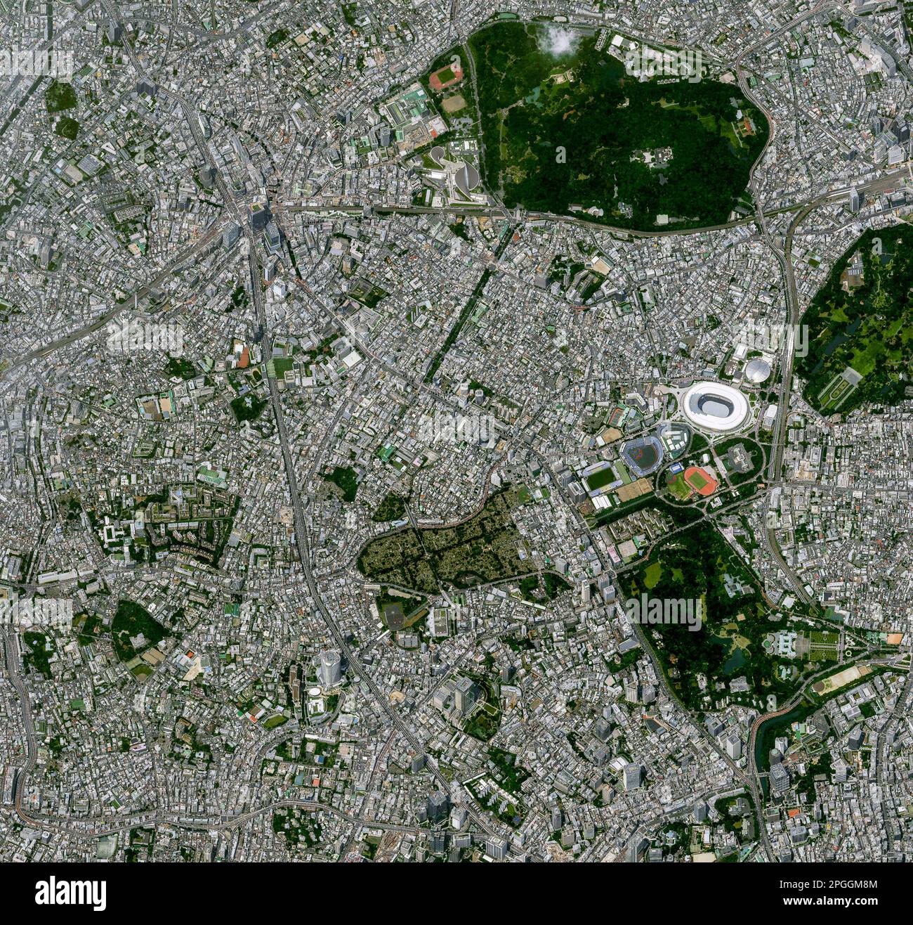 Tokyo, Japan, satellite image Stock Photo - Alamy